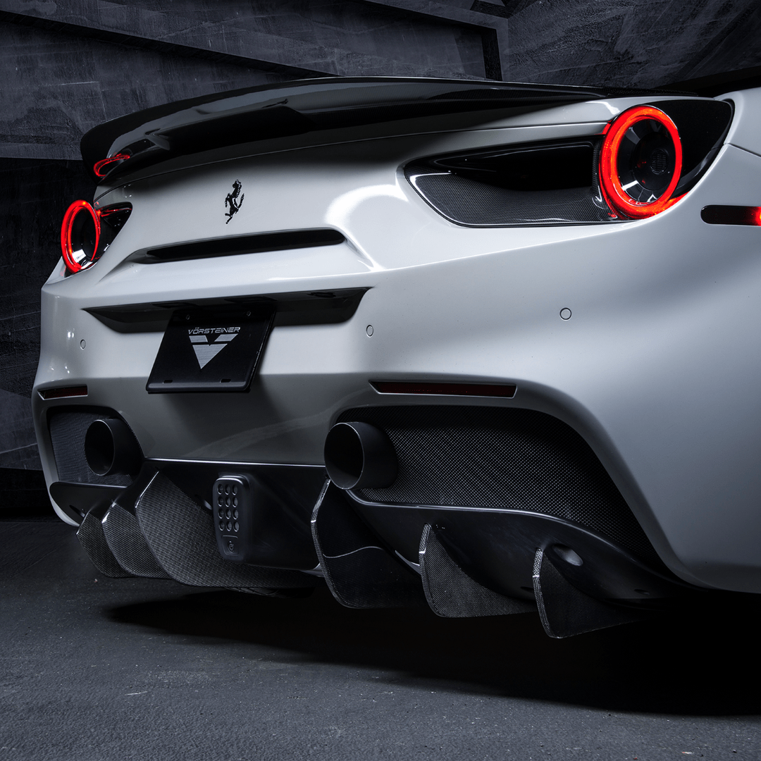 Ferrari 488 Diavolo Carbon Fiber Rear Diffuser Fins by Vordteiner ...
